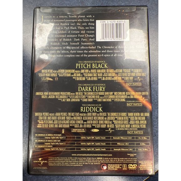 Media | Riddick Trilogy Pitch Black The Chronicles Of Riddick Dark Fury ...